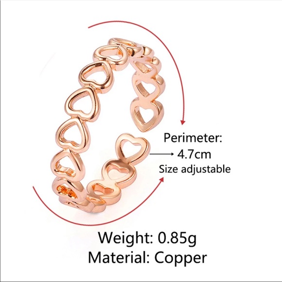 Jewelry | Silver Colour Hollowedout Heart Shape Open Ring | Poshmark